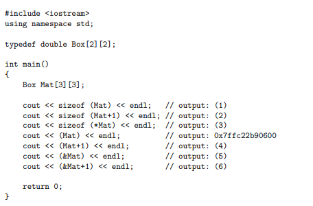 Solved #include using namespace std; typedef double Box [2] | Chegg.com