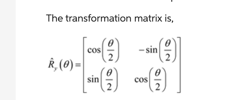 Solved Use the rotation matrix (given below) transform the | Chegg.com