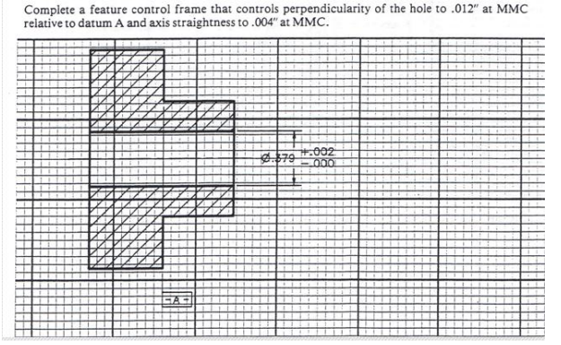 Solved Complete a feature control frame that controls | Chegg.com