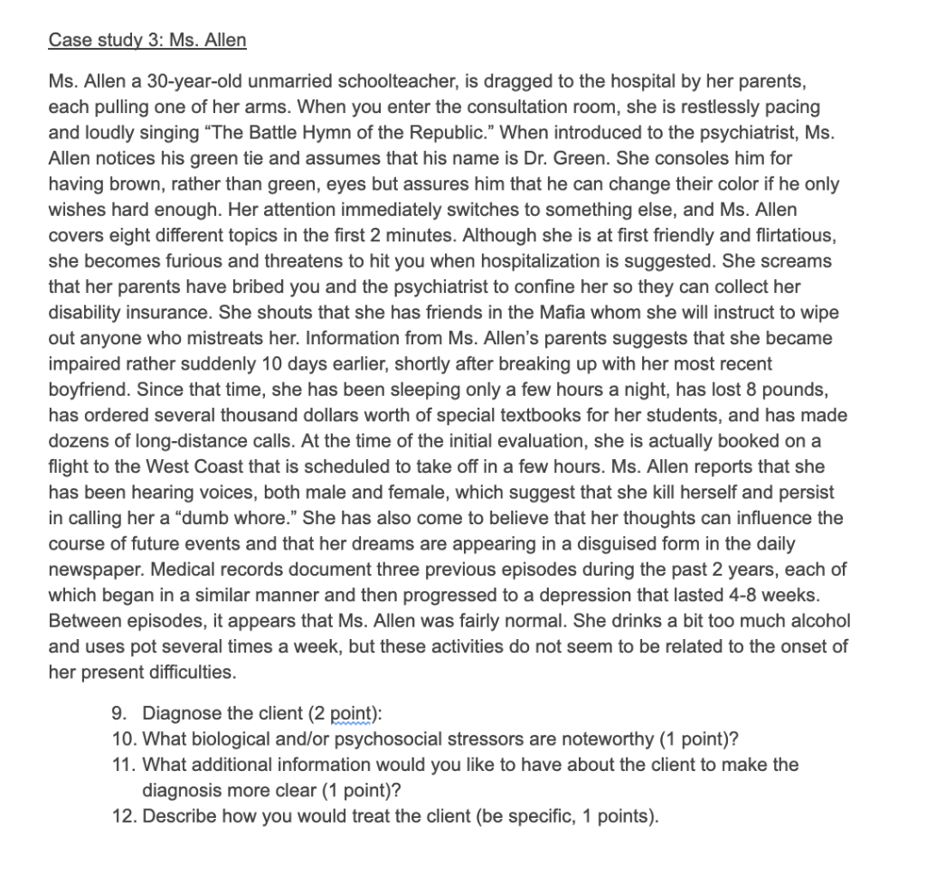 Solved Case Studies For each of the three case studies | Chegg.com