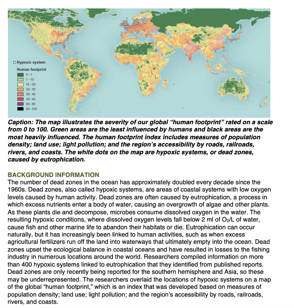 Solved Caption: The map illustrates the severity of our | Chegg.com