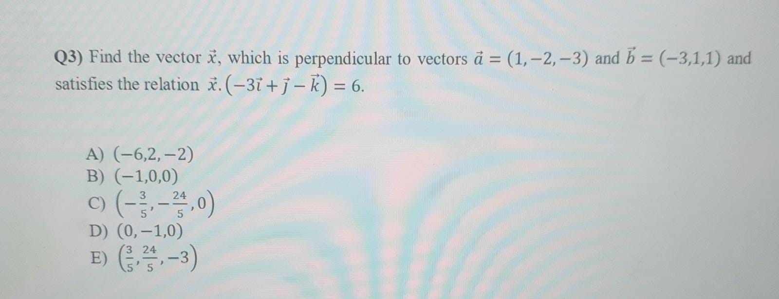 Solved Q3) Find the vector x, which is perpendicular to | Chegg.com
