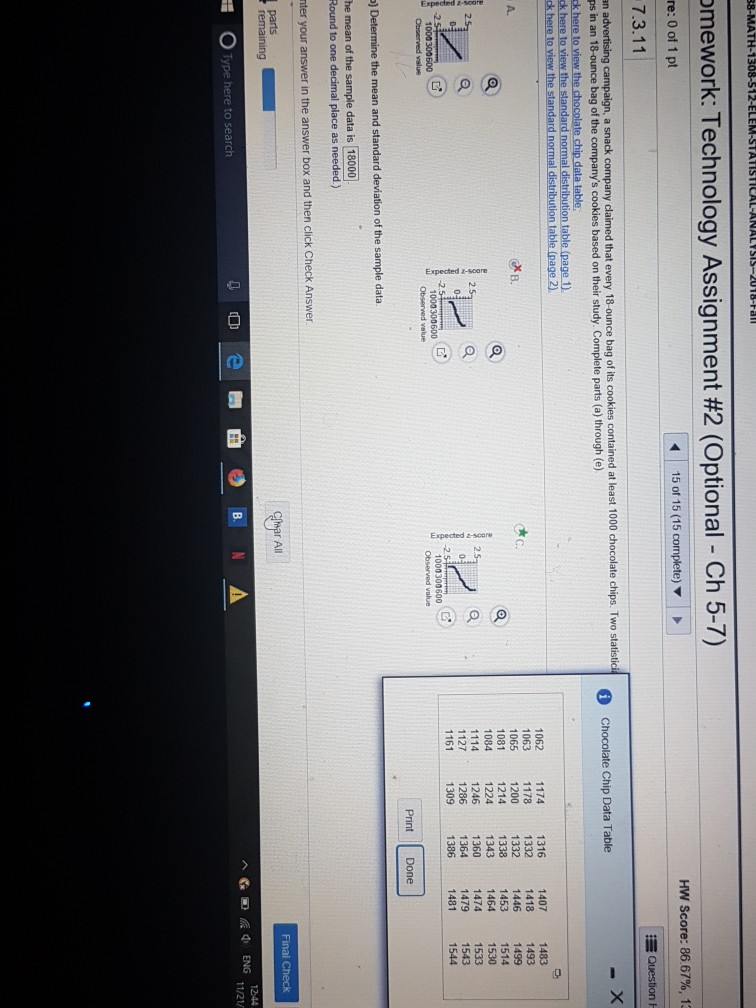 Solved mework: Technology Assignment #2 (Optional-Ch 5-7 re: | Chegg.com