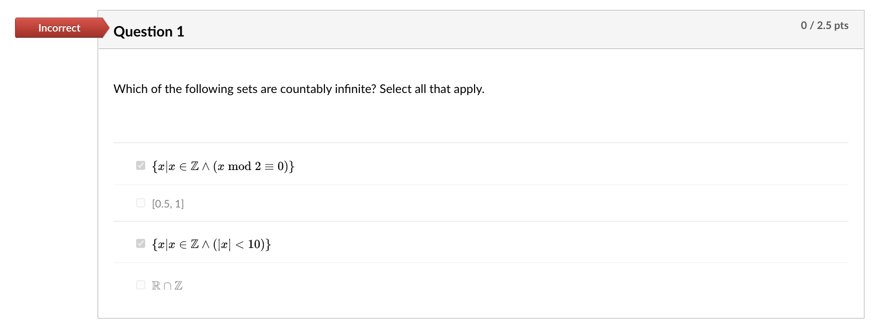 Solved Which of the following sets are countably infinite? | Chegg.com