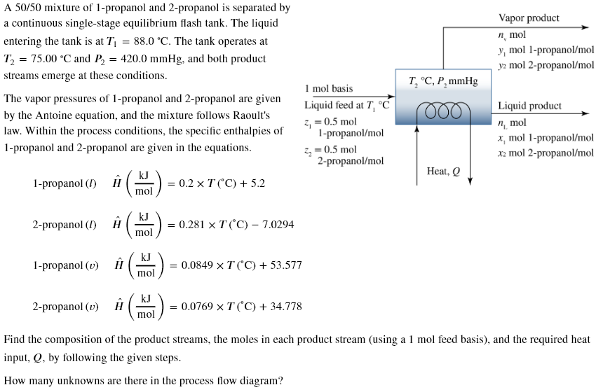 Solved A 50/50 mixture of 1-propanol and 2-propanol is | Chegg.com