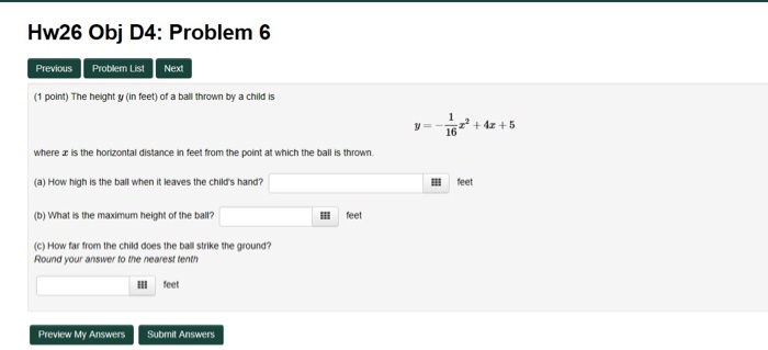 Solved Hw26 Obj D4: Problem 6 Previous Problem List Next (1 | Chegg.com