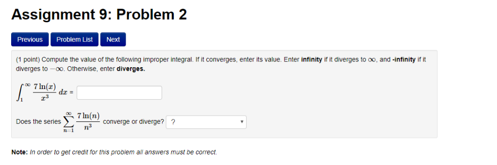Solved Assignment 9 Problem 2 Previous Problem List Next 1 5697