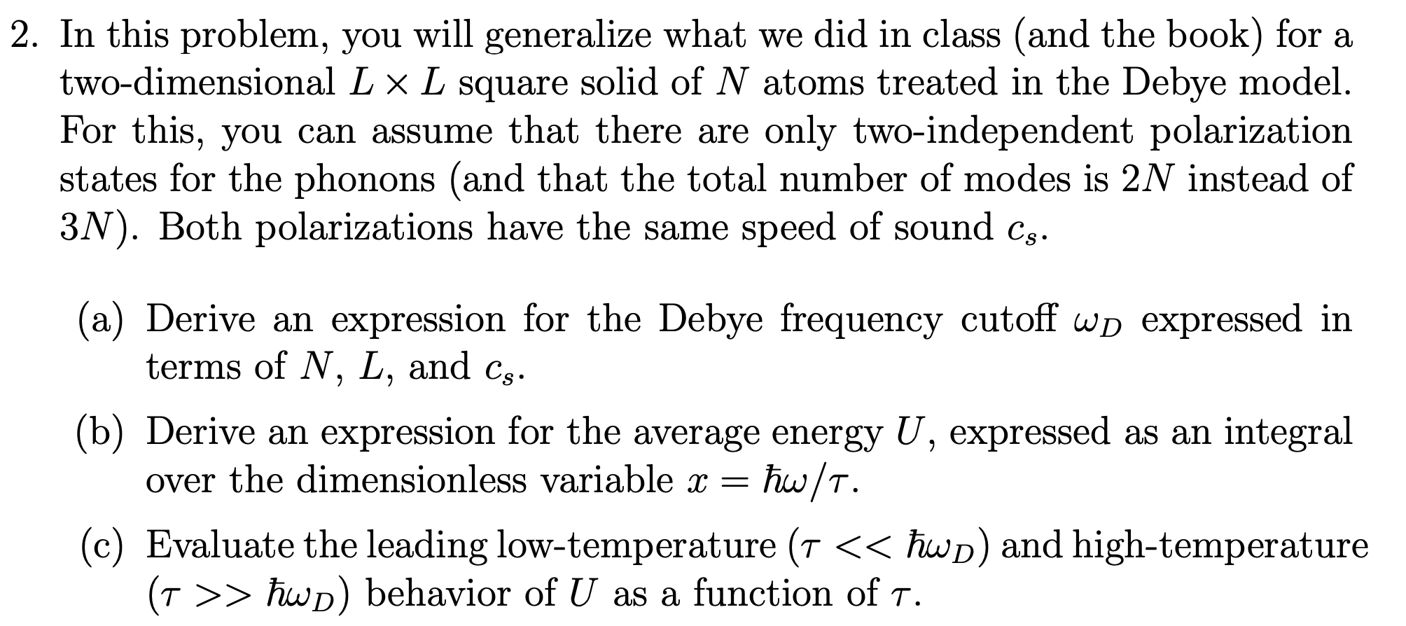 Solved 2. In this problem, you will generalize what we did | Chegg.com