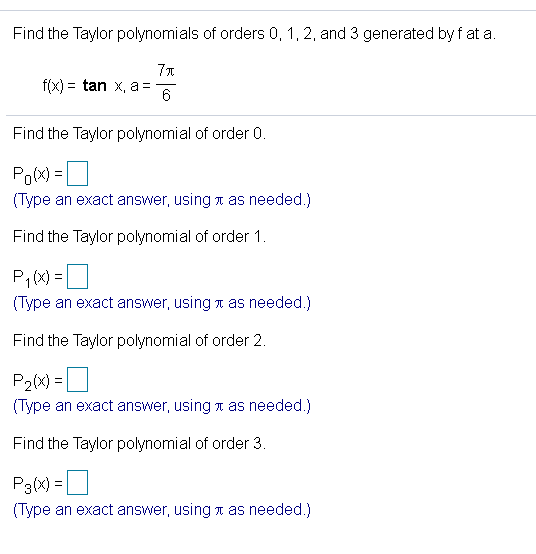 Solved Find the Taylor series generated byfatx- a. f(x) -X° | Chegg.com Solved Find the Taylor series generated byfatx- a. f(x) -X° | Chegg.com
