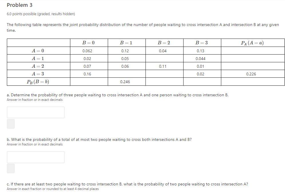 Solved Problem 3 6.0 points possible (graded, results | Chegg.com