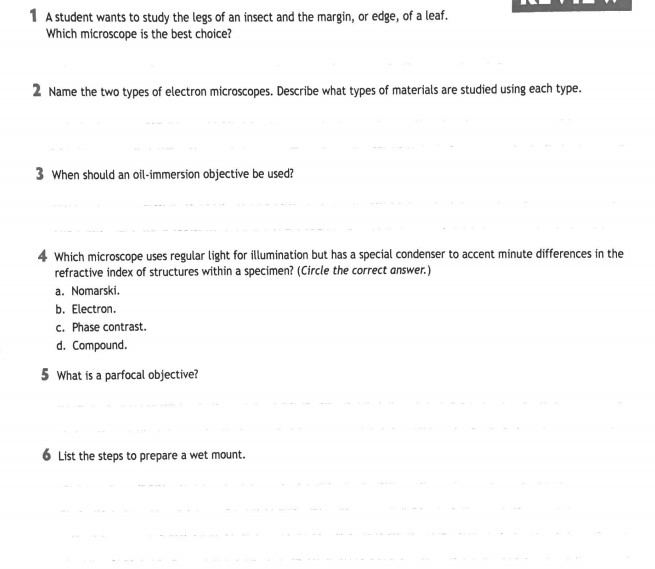 Solved V Check Your Understanding- 4.1 A stereomicroscope | Chegg.com