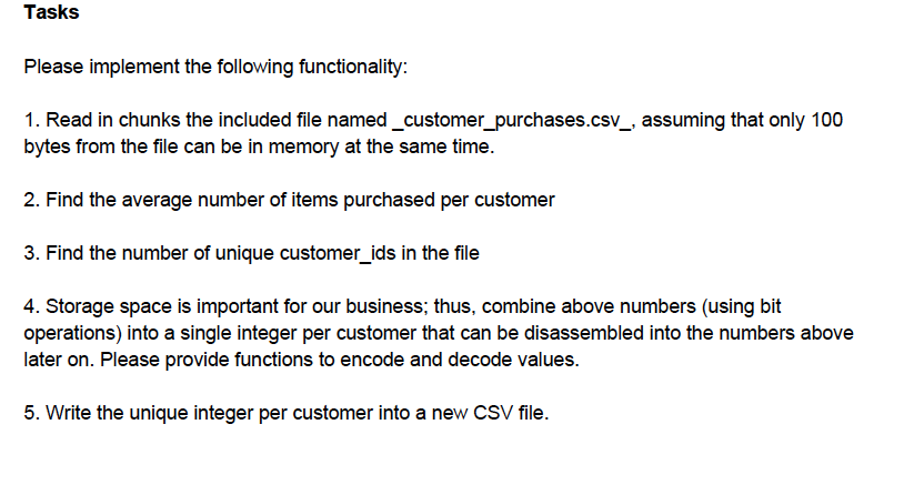 Tasks Please implement the following functionality: | Chegg.com