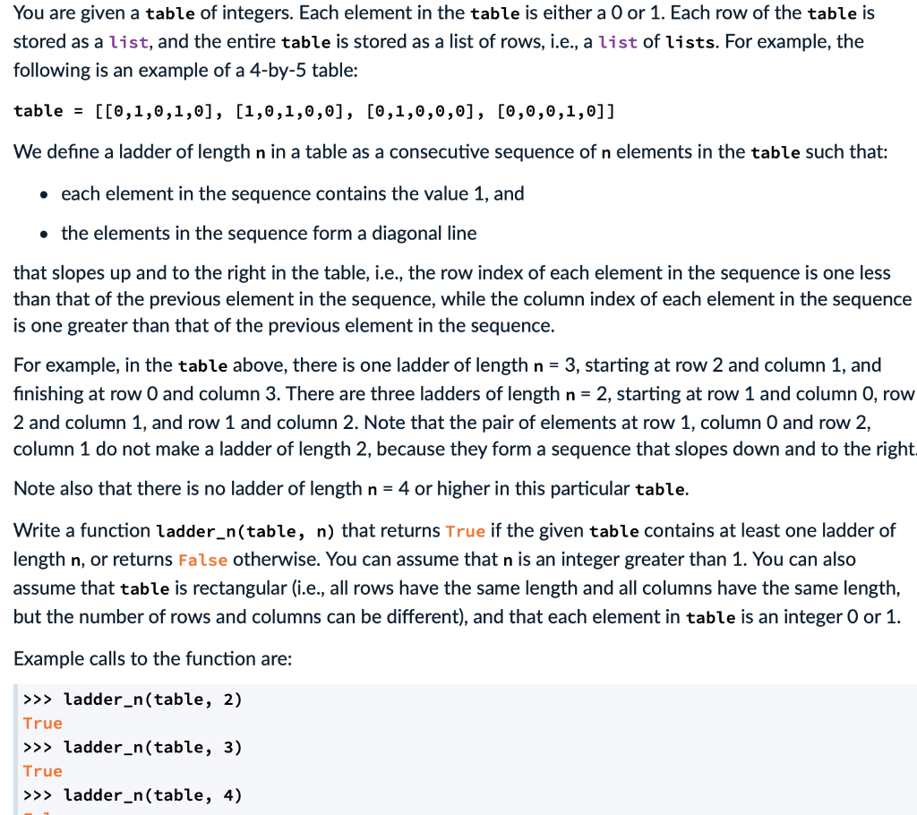 Solved You are given a table of integers. Each element in | Chegg.com