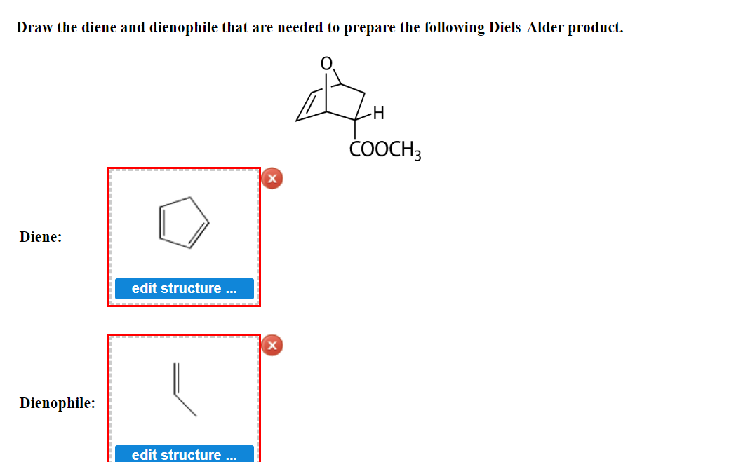 Solved Draw the diene and dienophile that are needed to | Chegg.com