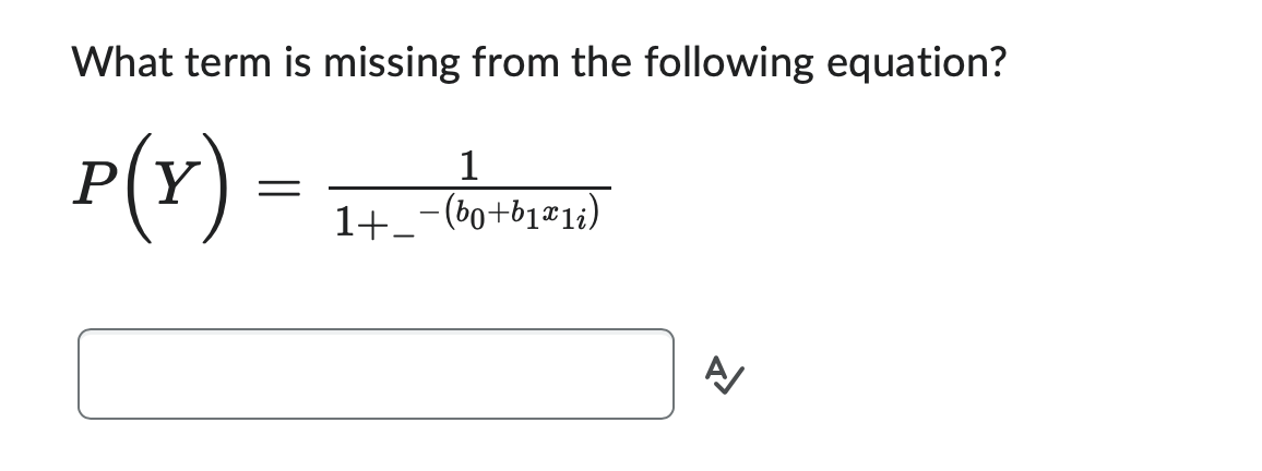 Solved What term is missing from the following equation? | Chegg.com