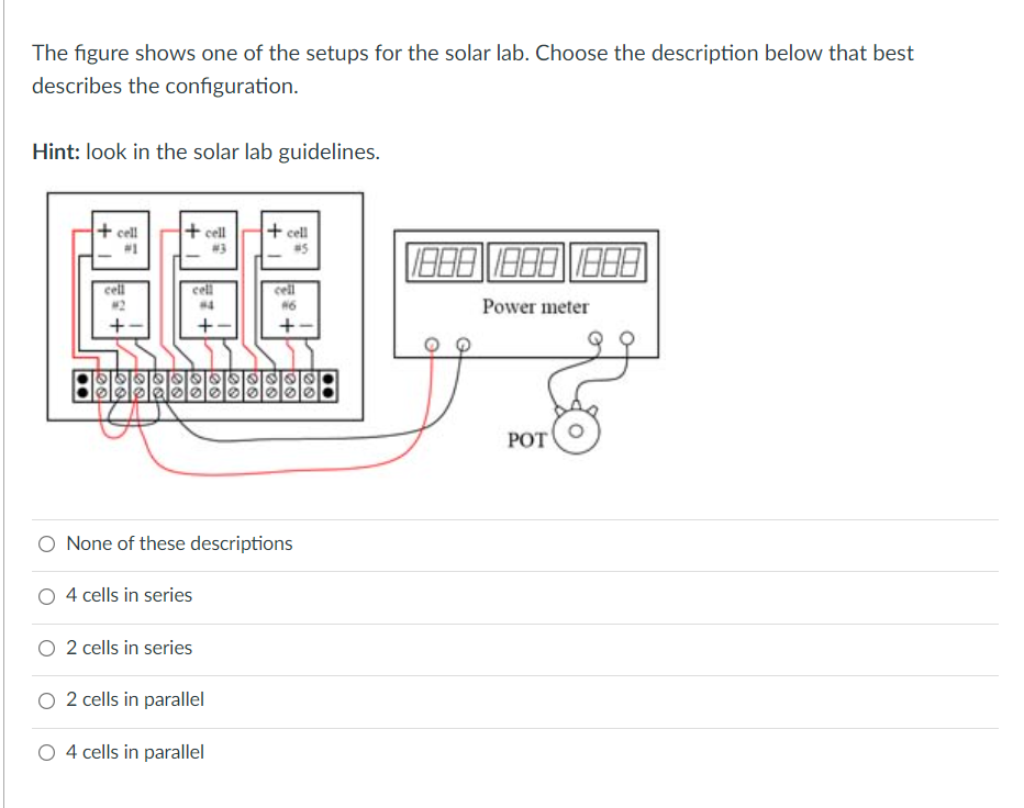 Solved The figure shows one of the setups for the solar lab. | Chegg.com