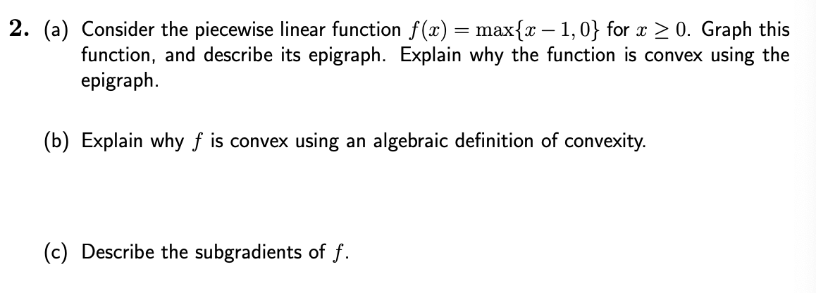 Solved (a) Consider the piecewise linear function | Chegg.com