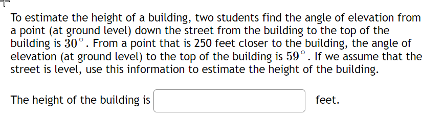Solved To estimate the height of a building, two students | Chegg.com