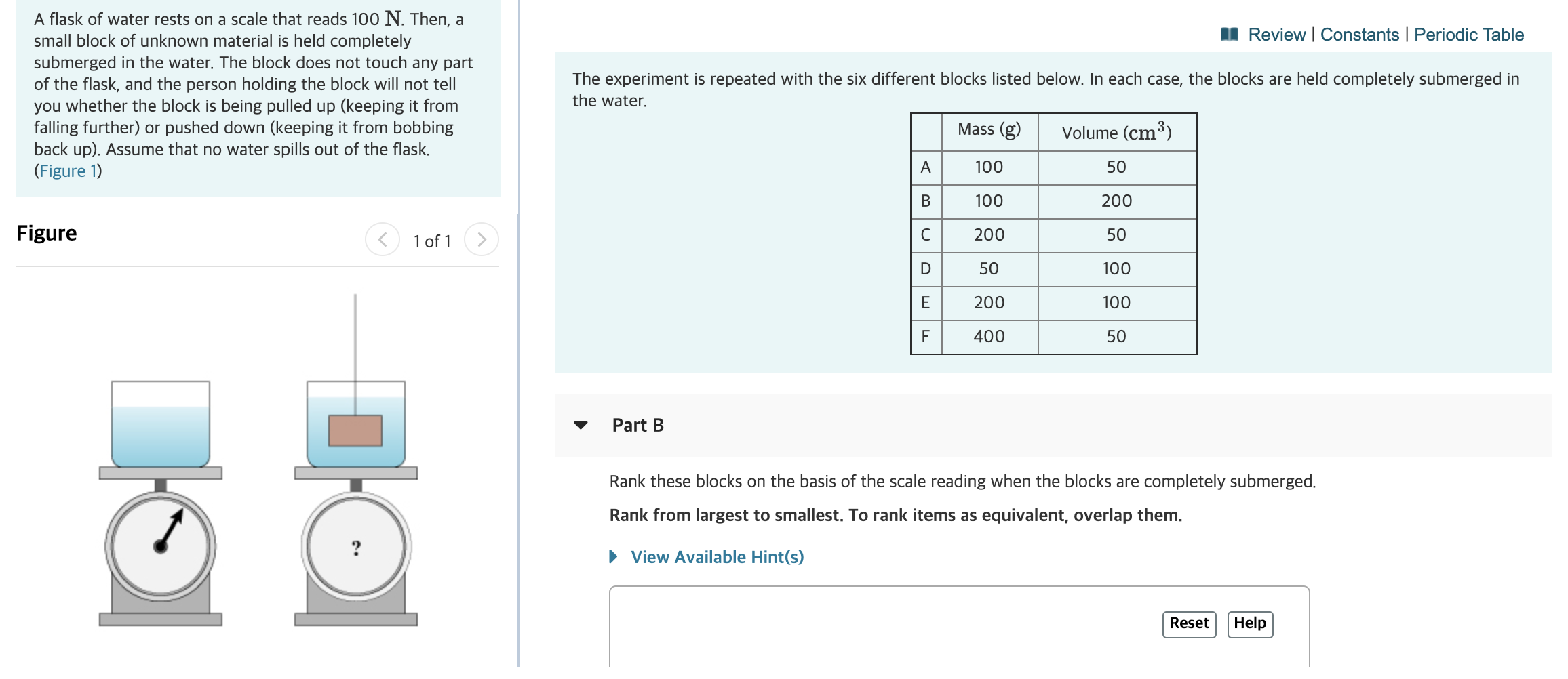 Solved n Review | Constants Periodic Table A flask of water | Chegg.com