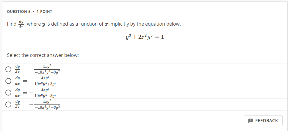 Solved Find Dxdy Where Y Is Defined As A Function Of X 