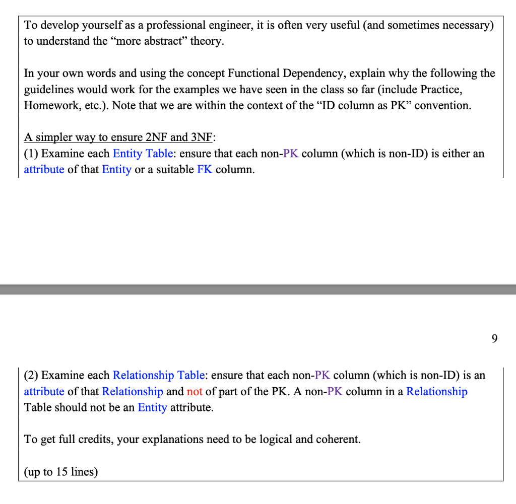 2nd Normal Form (2NF) and 3rd Normal Form (3NF) In | Chegg.com
