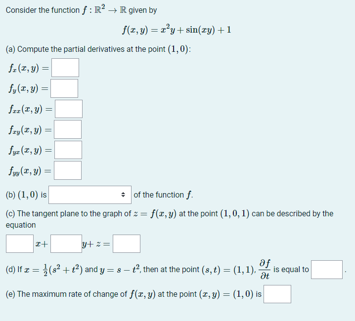 Solved Consider the function f : R2 + R given by f(x, y) = | Chegg.com