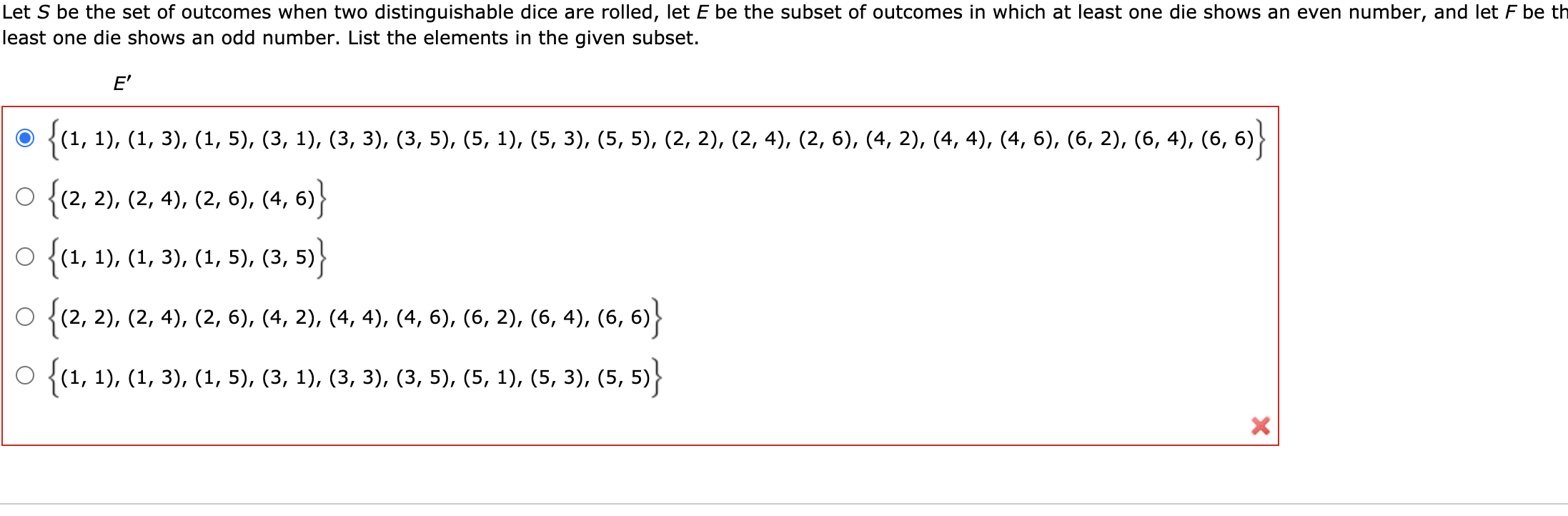 Solved Let S be the set of outcomes when two distinguishable | Chegg.com