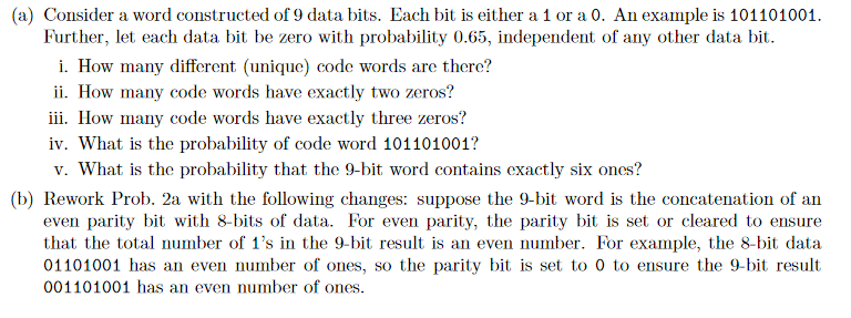 Solved (a) ﻿Consider a word constructed of 9 ﻿data bits. | Chegg.com