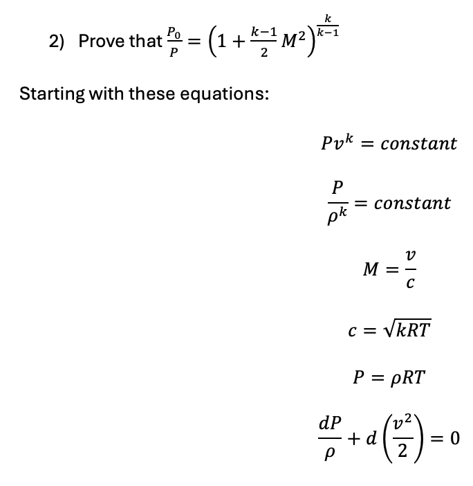 Prove that P0P=(1+k-12M2)kk-1Starting with these | Chegg.com