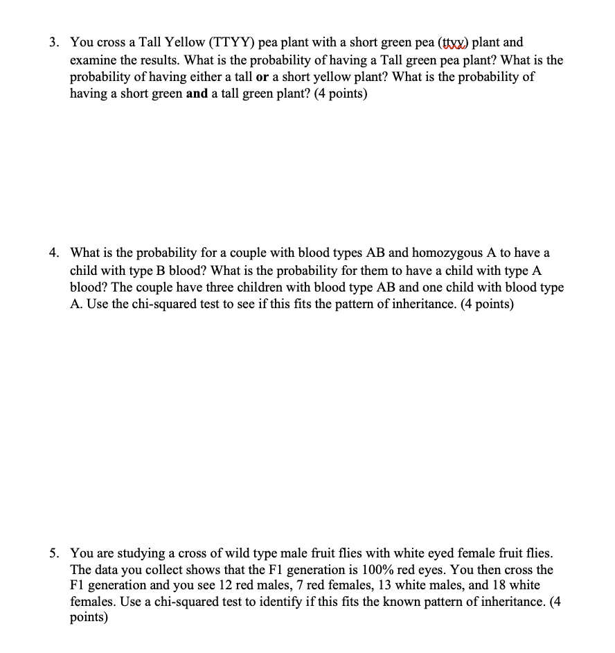 Solved Probability & Chi-squared Assignment Name: Section # | Chegg.com