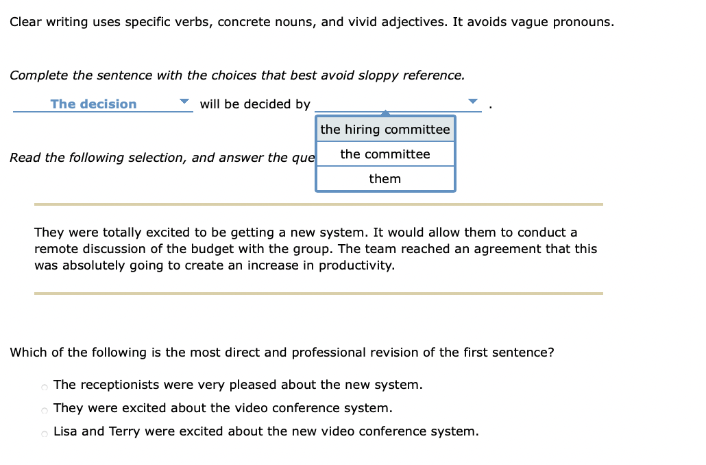 Solved 3. Enhancing Message Clarity To make your business | Chegg.com