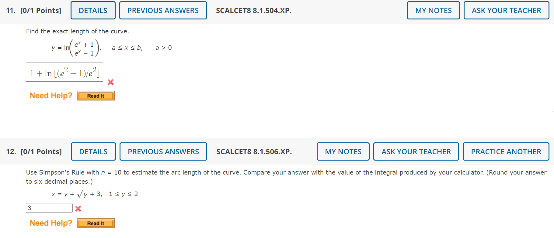 Solved 11. [0/1 Points] DETAILS PREVIOUS ANSWERS SCALCET8 | Chegg.com