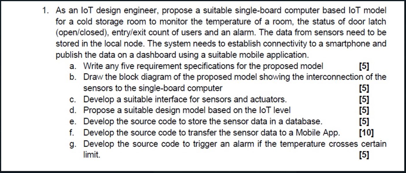 Solved Could you please help me with this ? It is IoT and is | Chegg.com