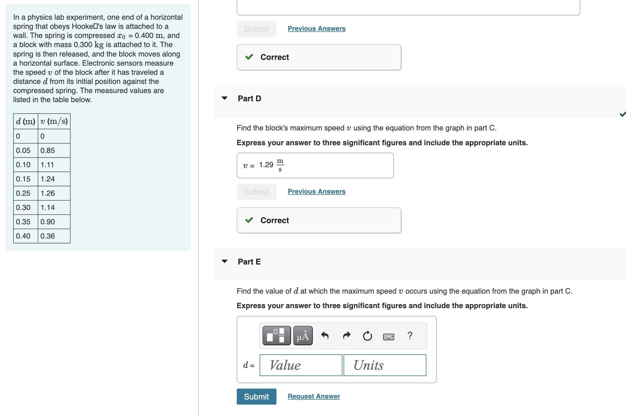 Solved In a physics lab experiment, one end of a | Chegg.com