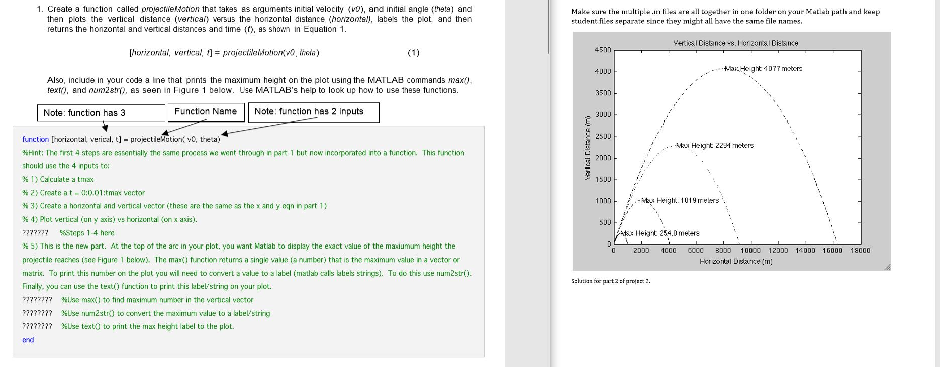 I need to create a script and function which plots | Chegg.com