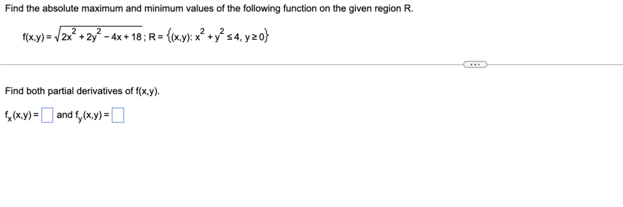 Solved Find the absolute maximum and minimum values of the | Chegg.com