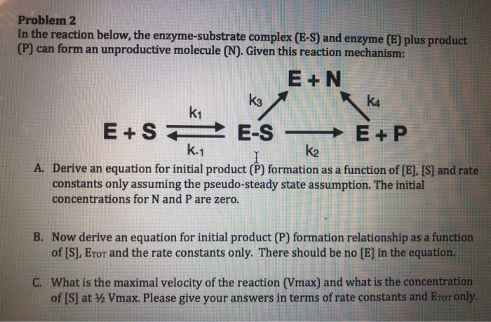 Enzyme Substrate Complex Equation