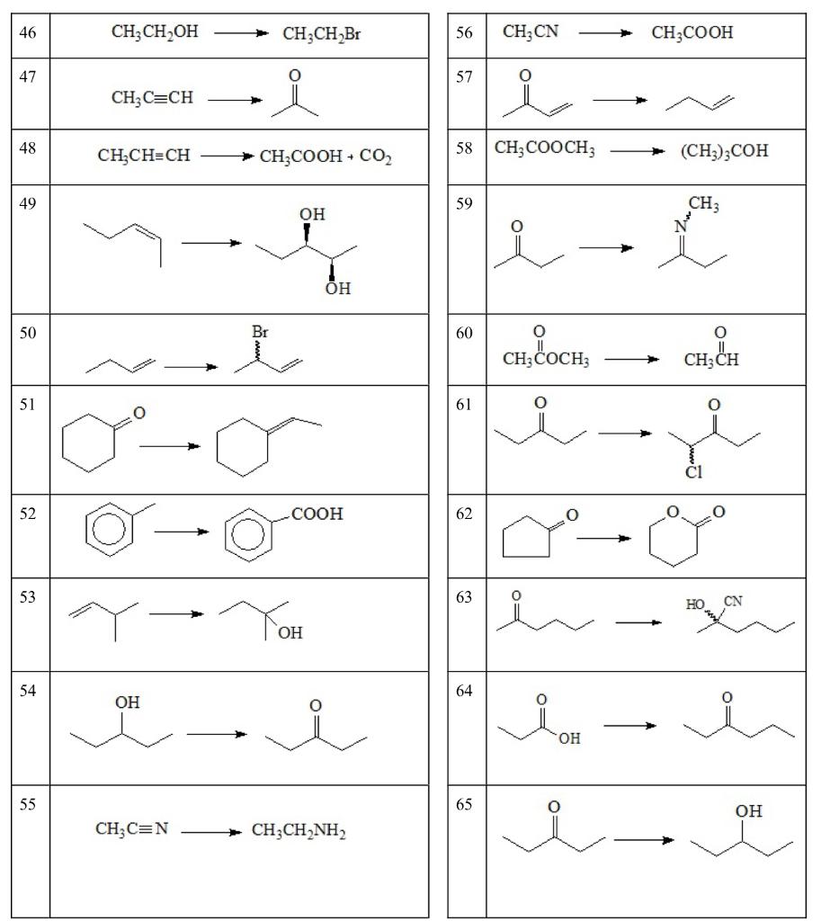 Solved Match a reagent to each reaction. Use each reagent | Chegg.com