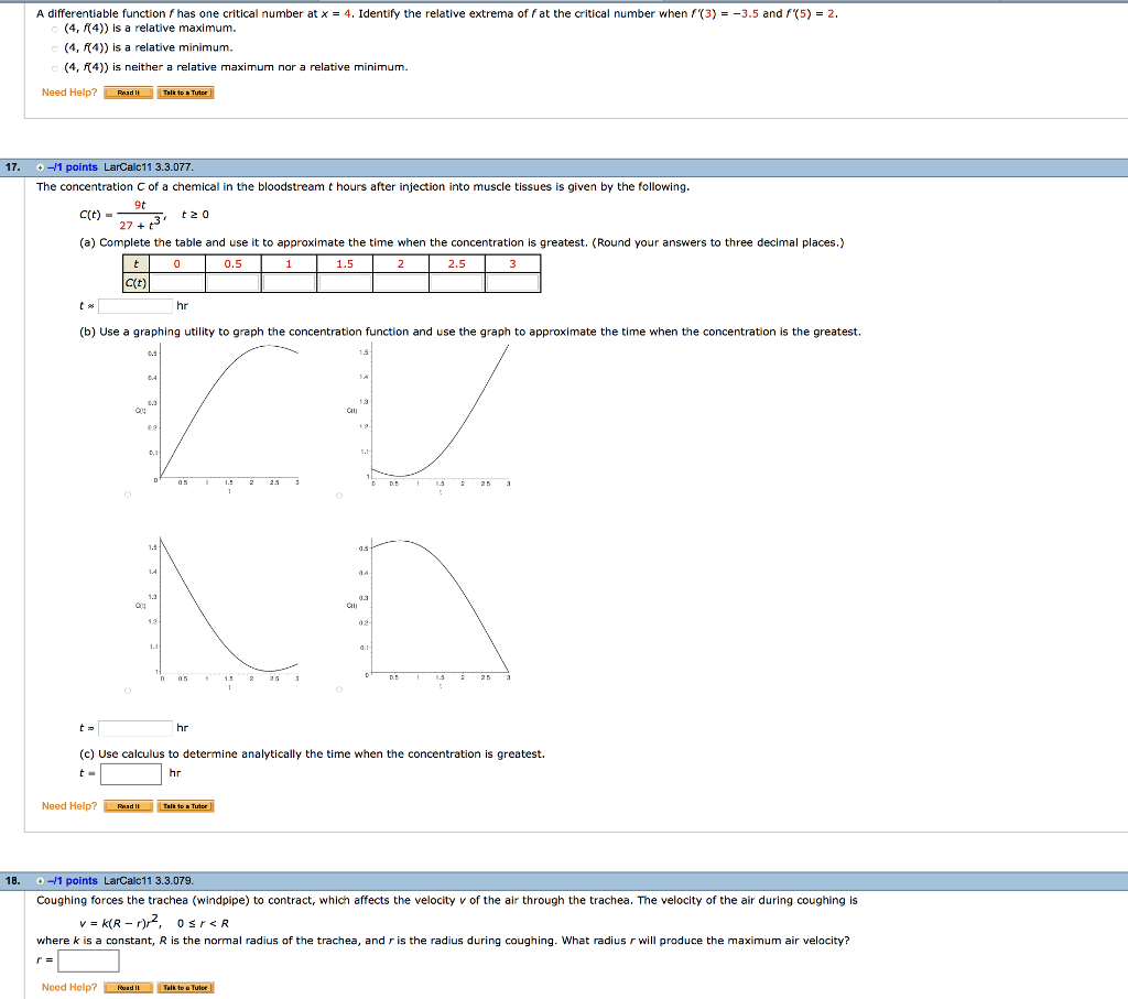 Solved A differentiable function f has one critical number | Chegg.com