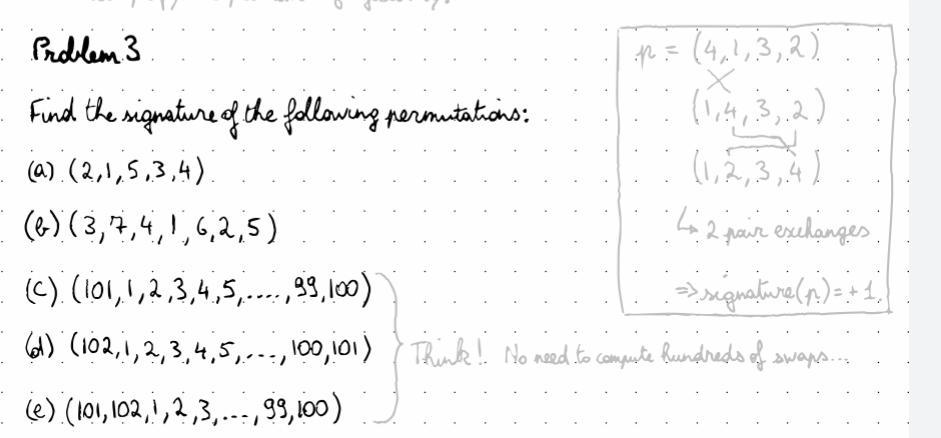 Solved p = (4.1, 32) Problem. 3 Х Find the signature of the | Chegg.com