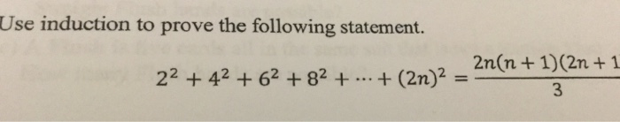 Solved Use induction to prove the following statement. | Chegg.com