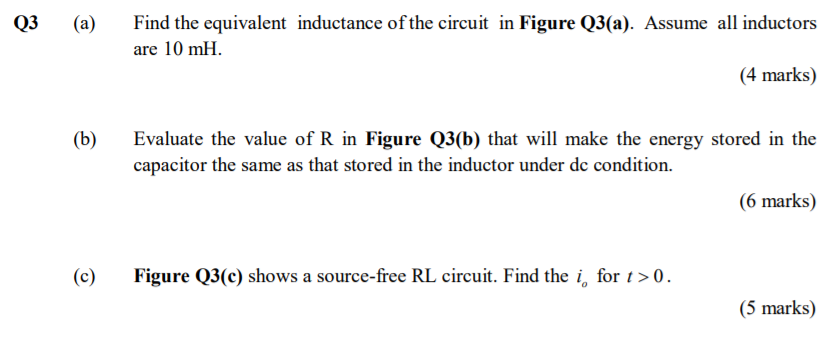 Solved Q3 (a) Find the equivalent inductance of the circuit | Chegg.com