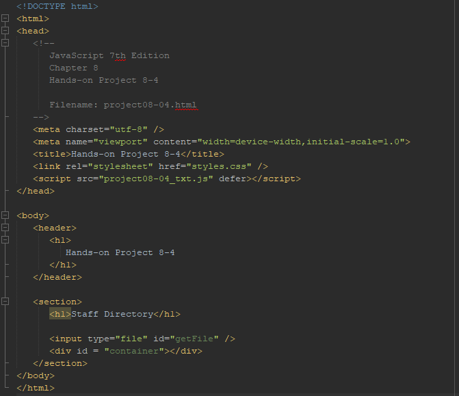 Solved Do the following: Use your code editor to open the | Chegg.com
