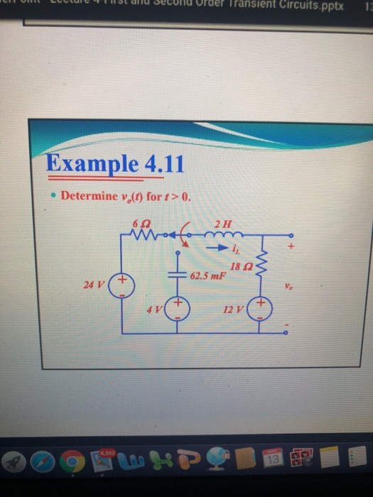 Solved est an second order Transient Circuits.ppt 13 Example | Chegg.com