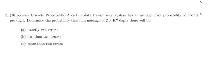 Solved (10 ﻿points - ﻿Discrete Probability) Λ ﻿certain data | Chegg.com