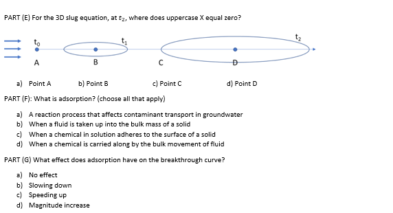 Solved PART (E) For the 3D slug equation, at t2, where does | Chegg.com