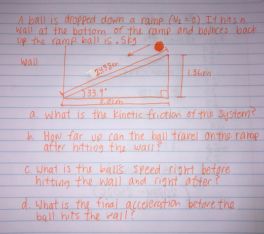 Solved A ball is dropped down a ramp (V2 = 0). It hits a | Chegg.com