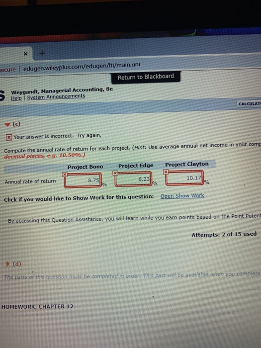 Solved Problem 12-1A (Part Level Submission) (Video) U3 | Chegg.com