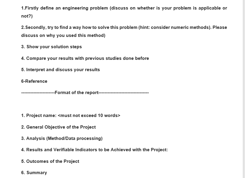 Solved 1.Firstly define an engineering problem (discuss on | Chegg.com