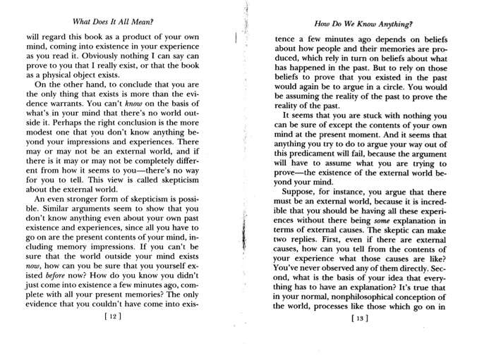 Solved 2 How Do We Know Anything? If you think about it, the | Chegg.com
